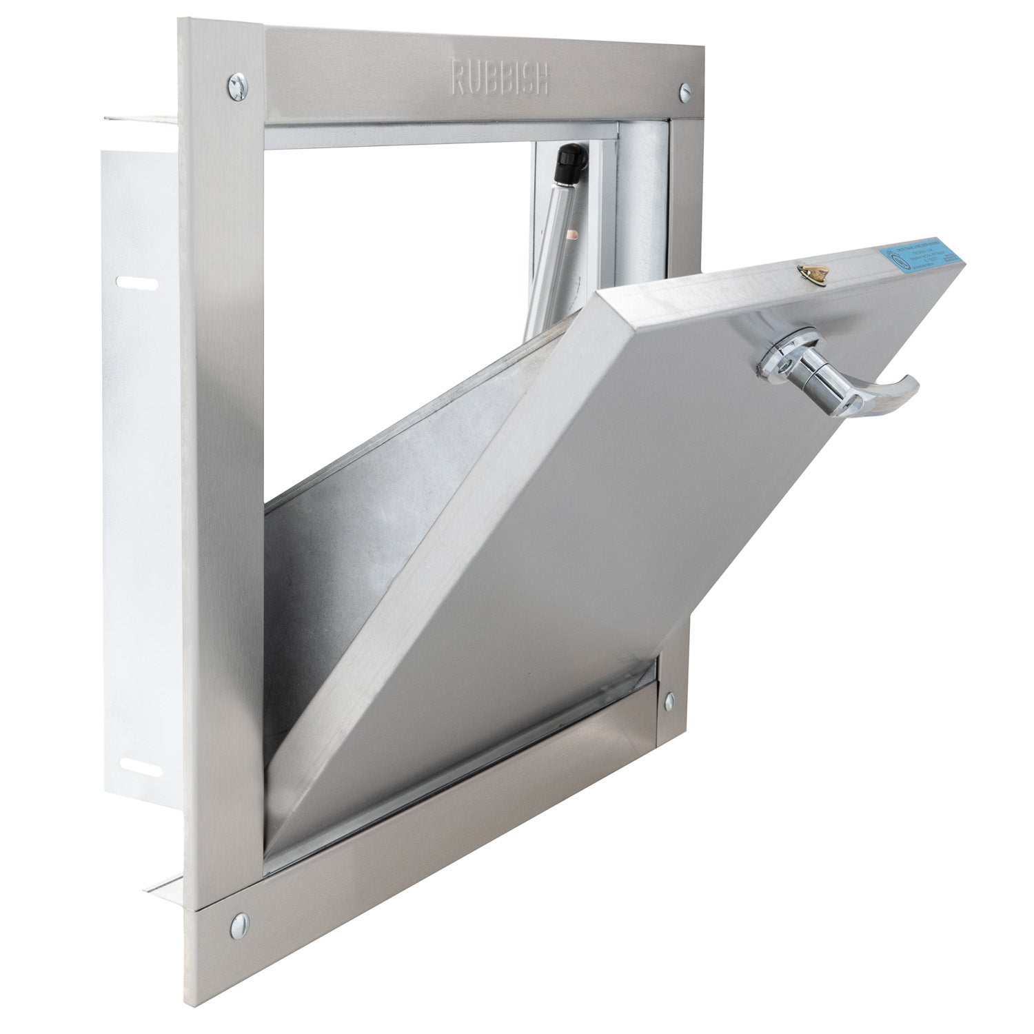 Universal Stainless Steel Trash Chute Door - Bottom Hinged - ADA Compl ...