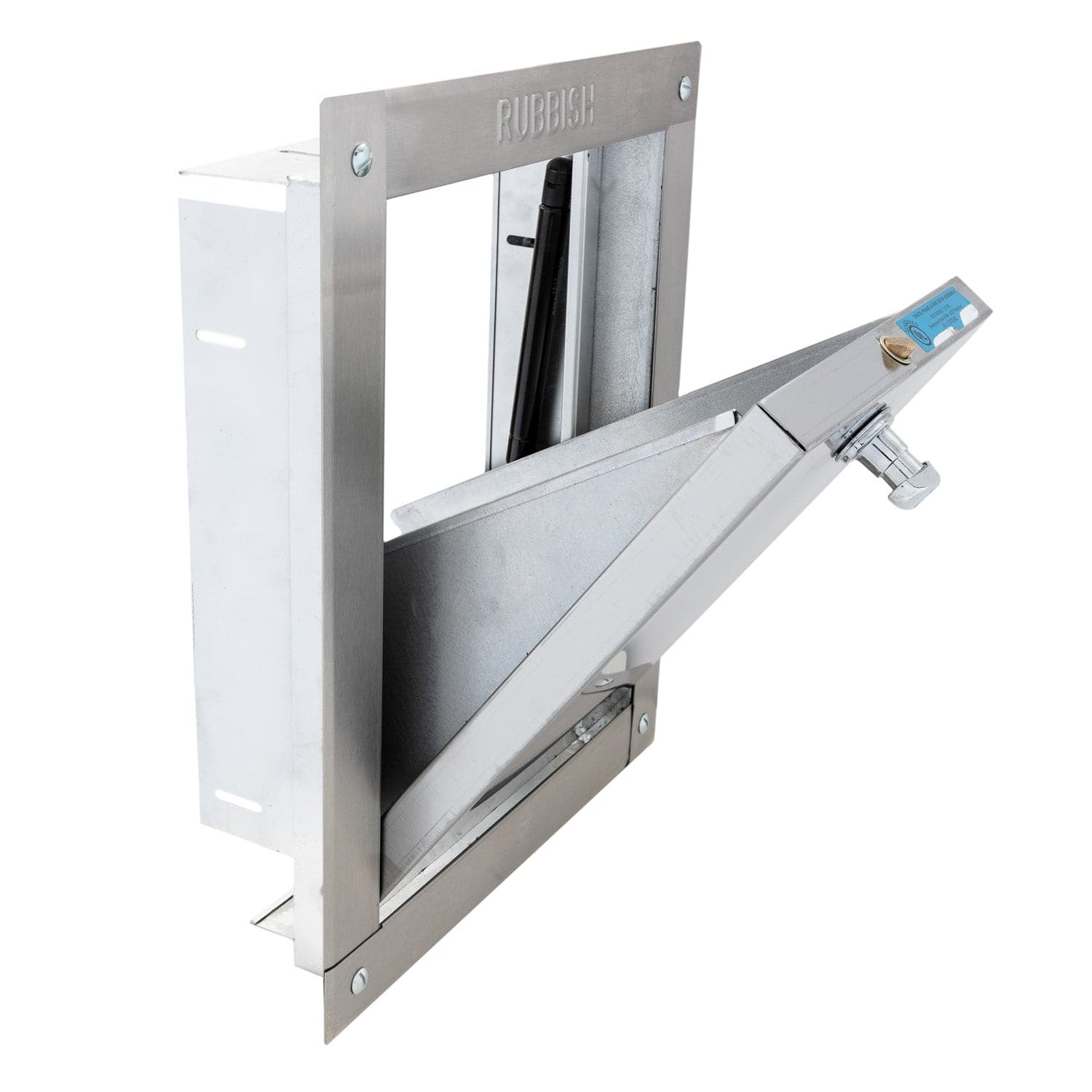 Universal T-Handle Stainless Steel Trash Chute Door - Oswald Supply