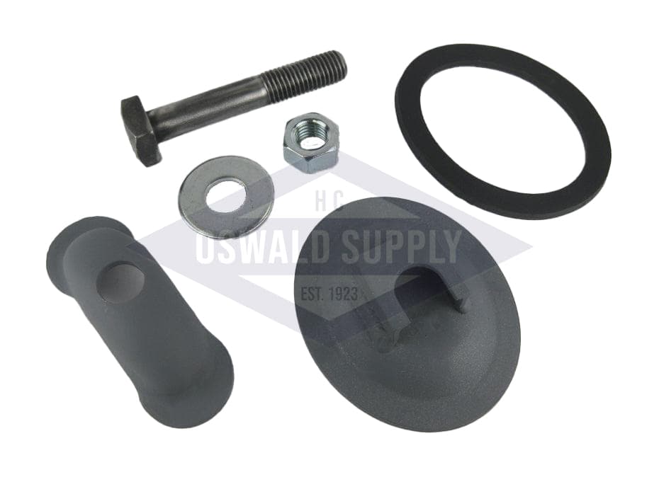 3" X 4", Elliptical, Handhole Plate Assembly, less Ring. - Oswald Supply
