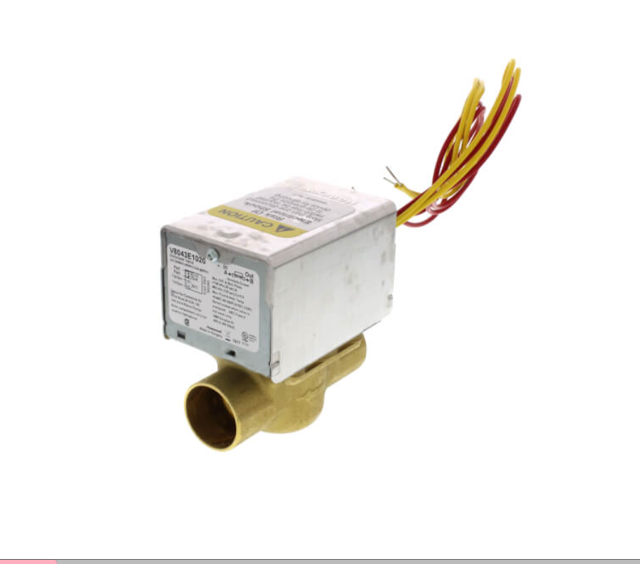 Honeywell #V8043E1020, 1" Sweat Zone Valve (Connection = 18" Leads ...