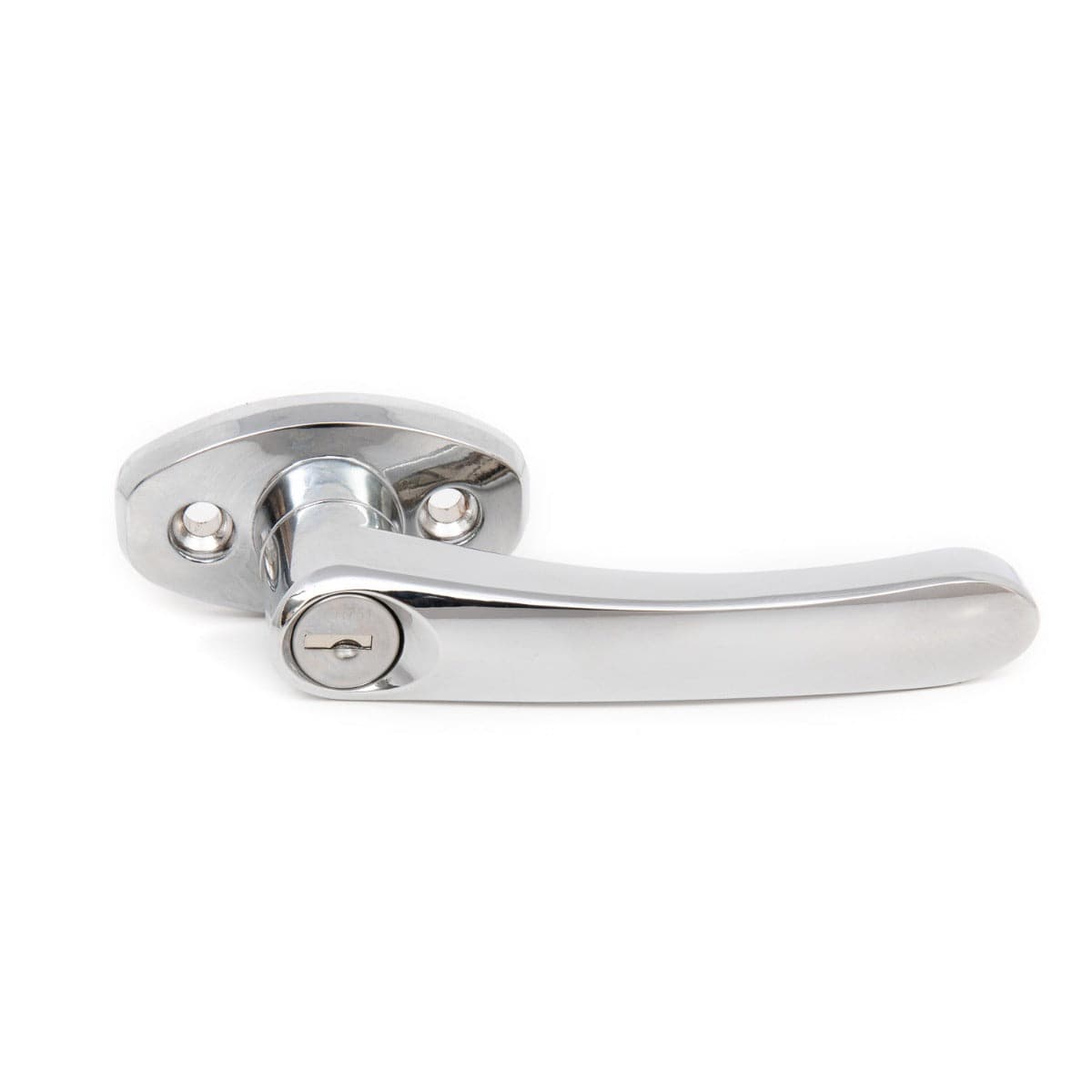L Handle and Latch Set, Chrome Locking ADA Approved with V- Spindle, R ...