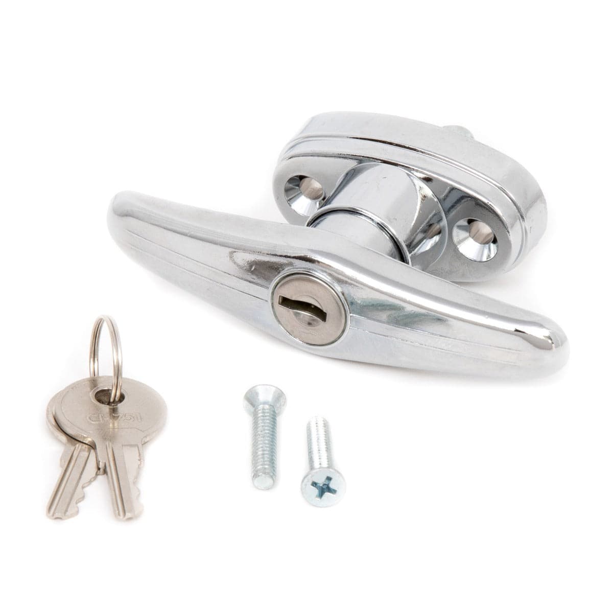 T Handle with lock and key, used with square type latch for Trash Chut ...